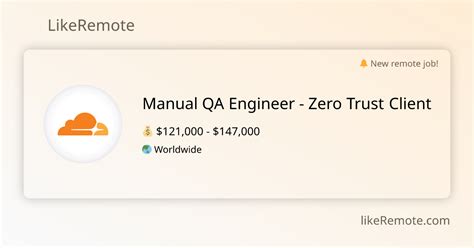 Remote Manual Qa Engineer Zero Trust Client At Cloudflare
