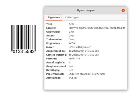 Pdfx I Need A Barcode In A PDF A TeX LaTeX Stack Exchange