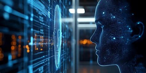 Digital Face Recognition The Future Of Security Premium AI Generated Image