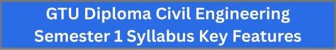 Gtu Diploma Civil Engineering Sem 1 Syllabus Free Download