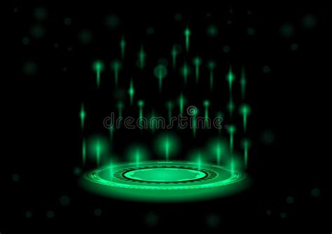 Abstract Dark Green Technology Background Design Vector Illustration Stock Illustration
