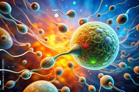 Detailed View Of Sperm Cell Under Microscope Highlighting Structure And Movement For Scientific