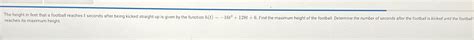 Solved Reaches Its Maximum Height Chegg
