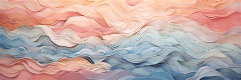 Pastel Waves Flowing In Peaceful Abstract Artwork Calming Background Stock Image Image Of