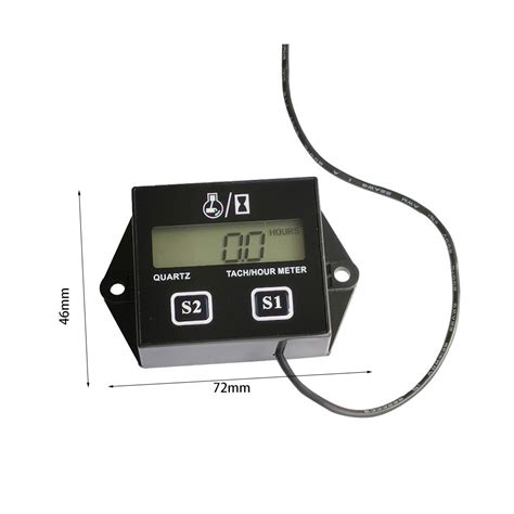 Digital Lcd Display Motor Speedometer Engine Tach Grandado