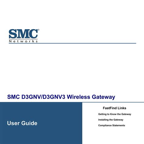 Smc D3gnv3 Wireless Cable Modem Gateway User Manual