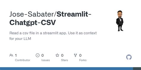 github jose sabater streamlit chatgpt csv read a csv file in a streamlit app use it as