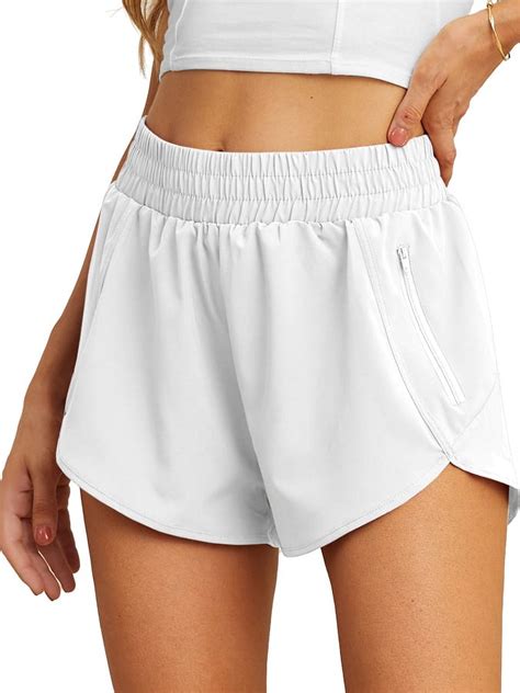 Cueply Womens Running Shorts High Waisted Quick Dry Built In Liner