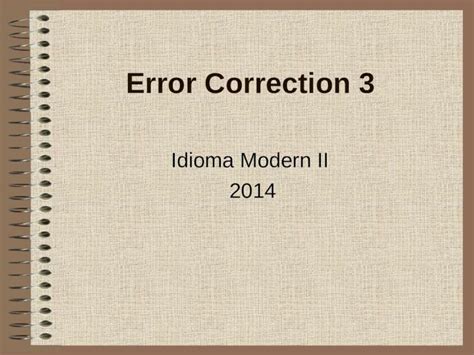 Ppt Error Correction 3 Answers Dokumen Tips