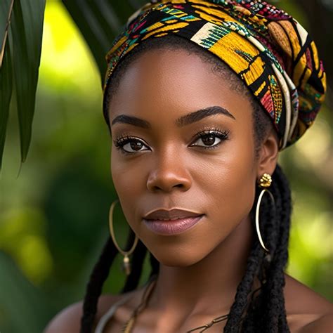 Premium Ai Image Smiling Jamaican Model