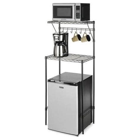 Whitmor Supreme Over The Fridge Shelf With Leveling Feet Black