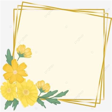사각 꽃 프레임 꽃 꽃다발 꽃무늬 Png 일러스트 및 Psd 이미지 무료 다운로드 Pngtree