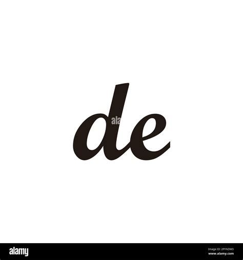 Letter De Connect Geometric Symbol Simple Logo Vector Stock Vector Image Art Alamy