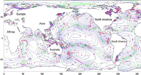 The Co Tidal Map Of The S2 Constituent In The Global Ocean Download Scientific Diagram