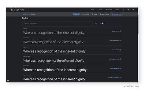 Font Weight Explained From Google Fonts SlideModel
