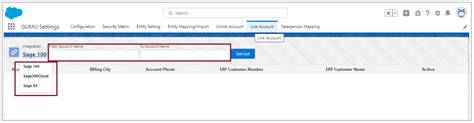 GUMU Features Link Account By Exact Match With ERP Customer Record In GUMU Lightning