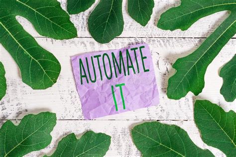Word Writing Text Automate It Business Concept For Convert Process Or Facility To Be Operated