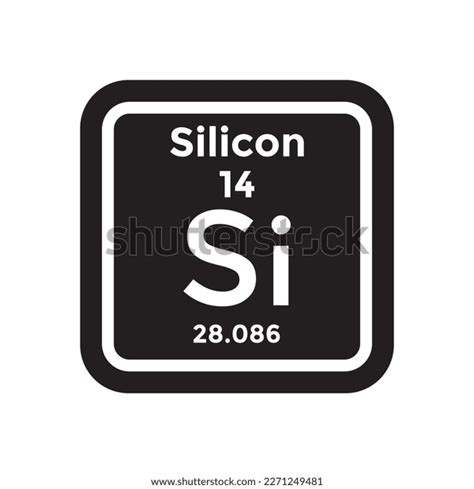 Silicon Periodic Table Element Chemistry Vector Stock Vector Royalty