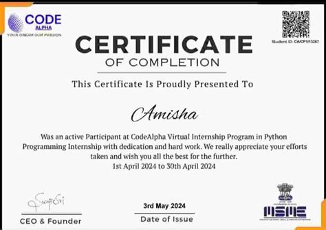 Amisha Kumari On Linkedin Codealpha Pythonprogramming