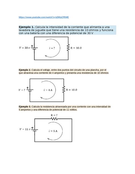 Ley De Ohm Formula Y Conductores Apuntes De Física Docsity