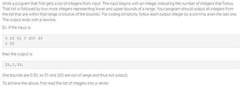 Solved Write A Program That First Gets A List Of Integers