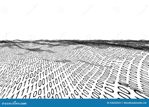 Digitally Generated Binary Code Landscape Stock Illustration Illustration Of Digital