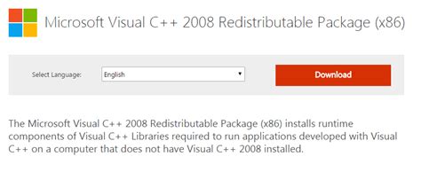 Microsoft Visual C Redistributable