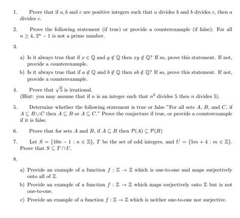 Solved 1 Prove That If A B And C Are Positive Integers