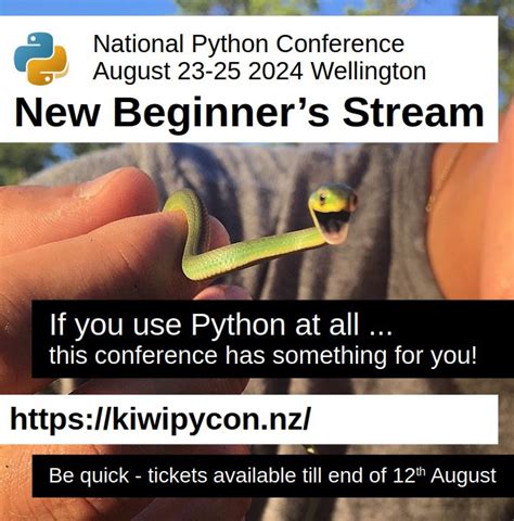 Interested In Python Come To Our Conference Kiwipyconnz