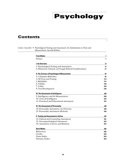 Solution Ronald Jay Cohen Mark Swerdlik Psychological Testing And Assessment An Introduction To