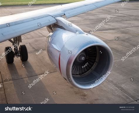 Aircraft Jet Engine Turbine On Ground Stock Photo Shutterstock
