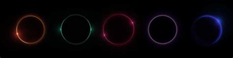 Free Vector Moon Or Solar Eclipse Circles Set