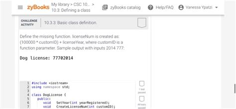 Solved My Library CSC 10 ZyBooks Ono 10 3 Chegg