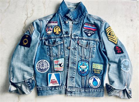 Vintage Levis Jean Jacket With Vintage Patches The Nellie One Of A