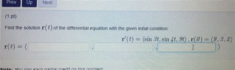 solved find the solution r t of the differential equation