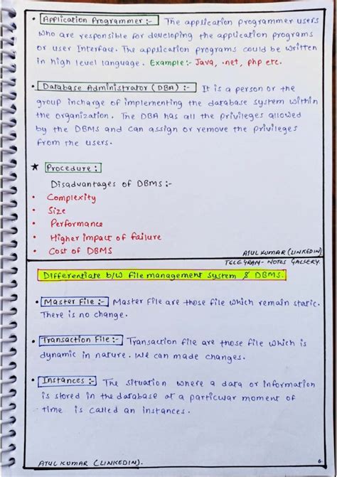 Dbms Notes Handwritten A Comprehensive Guide To Database Management Systems Connect 4 Techs