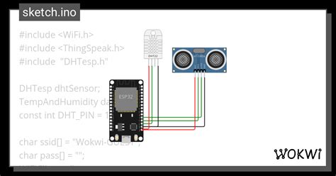 Ultrasonic Sensor Wokwi Esp32 Stm32 Arduino Simulator