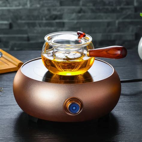 350 500 мл режим S чай Ming чайник нагреваемый боросиликатный стеклянный чайник с деревянной