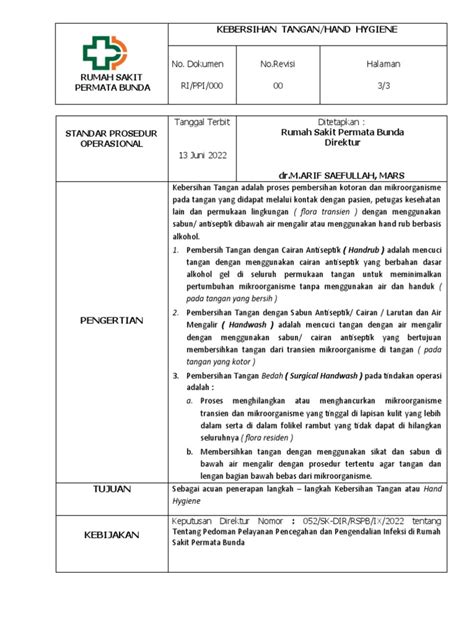 Ppi 11 Ep 1c Spo Hand Hygiene Pdf