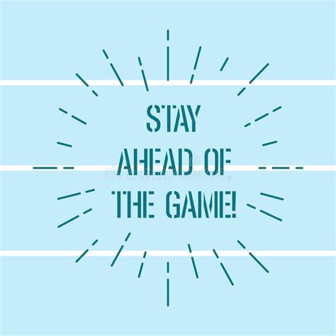 Stay Ahead Of The Game On Blue Stock Illustration Illustration Of