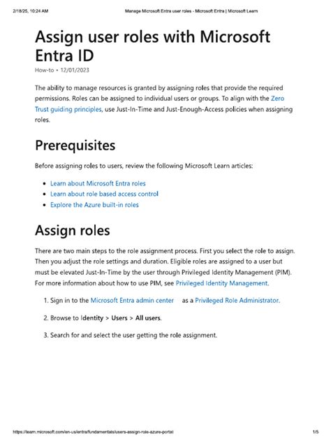 Assign User Roles With Microsoft Entra Id Pdf