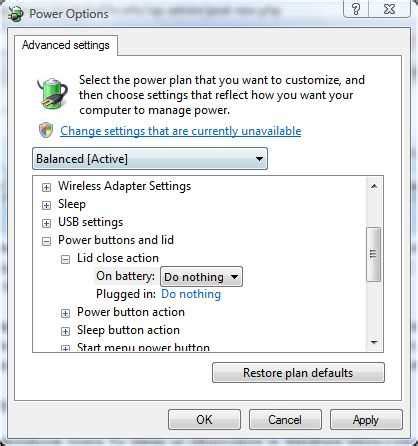 Disable And Prevent Laptop Or Notebook From Sleep Standby Or Hibernate When Closing The Lid