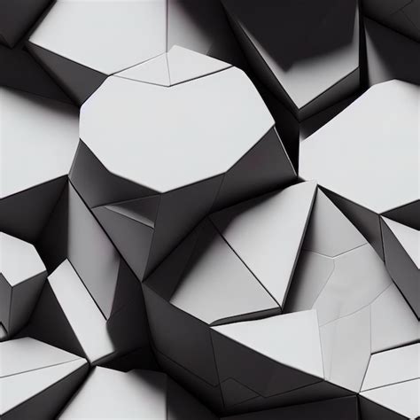 Premium Photo White Geometric Poligon Abstract Background 3d Render Seamless Pattern
