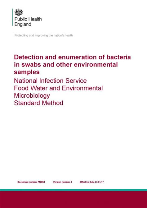 Detection And Enumeration Of Bacteria In Swabs And Other Environmental Samples