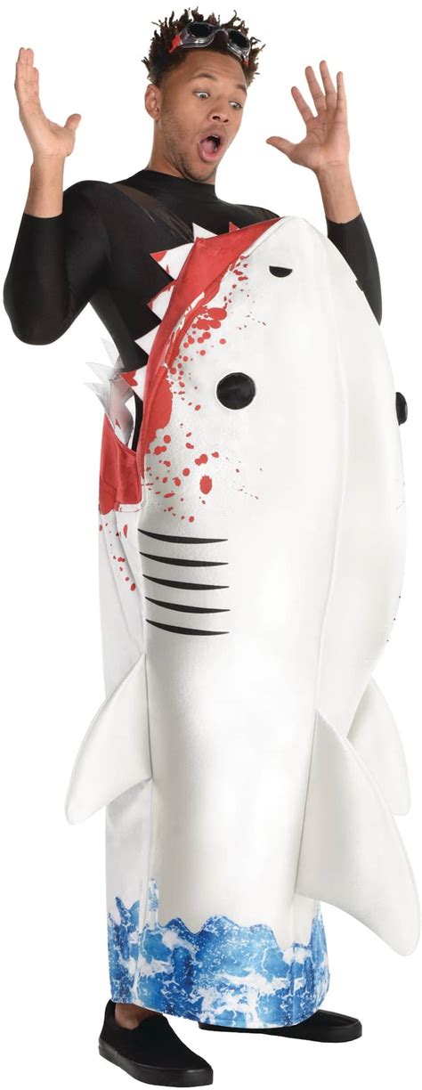 Adult Shark Attack Whitered Tunic Halloween Costume One Size Party City