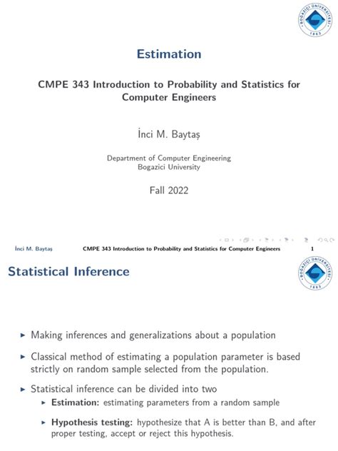 Lec09 Estimation Pdf Estimator Bias Of An Estimator