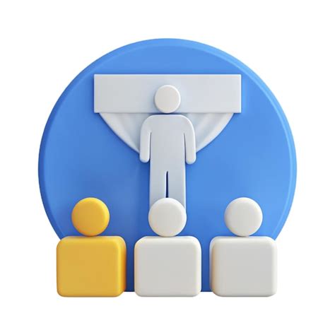 A Blue Sign With A Man Standing In Front Of It With A Man In A Yellow Shirt Premium Ai