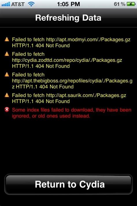 how do you fix this cydia error macrumors forums