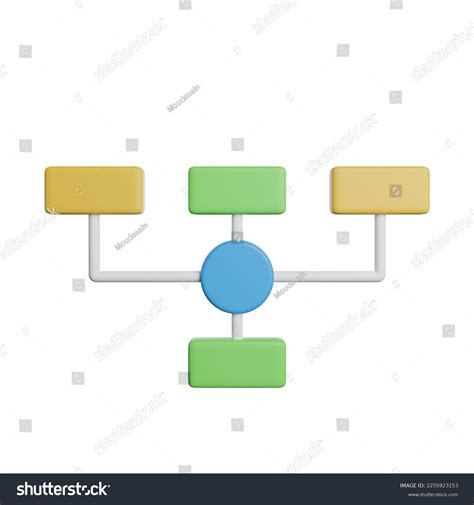 Hierarchy Organizational Charts D Rendering Illustration Stock Illustration
