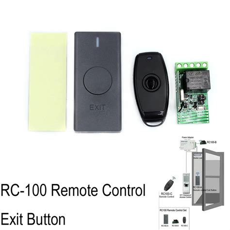 Access Control Wireless Remote Control Kit Exit Button For Remote Open Door Electric Lock